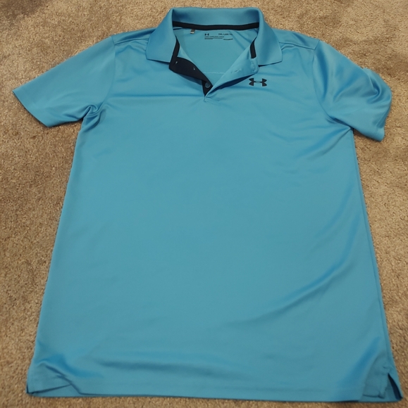 Under Armour | Shirts & Tops | Under Armour Yxl Light Blue Pologolf ...